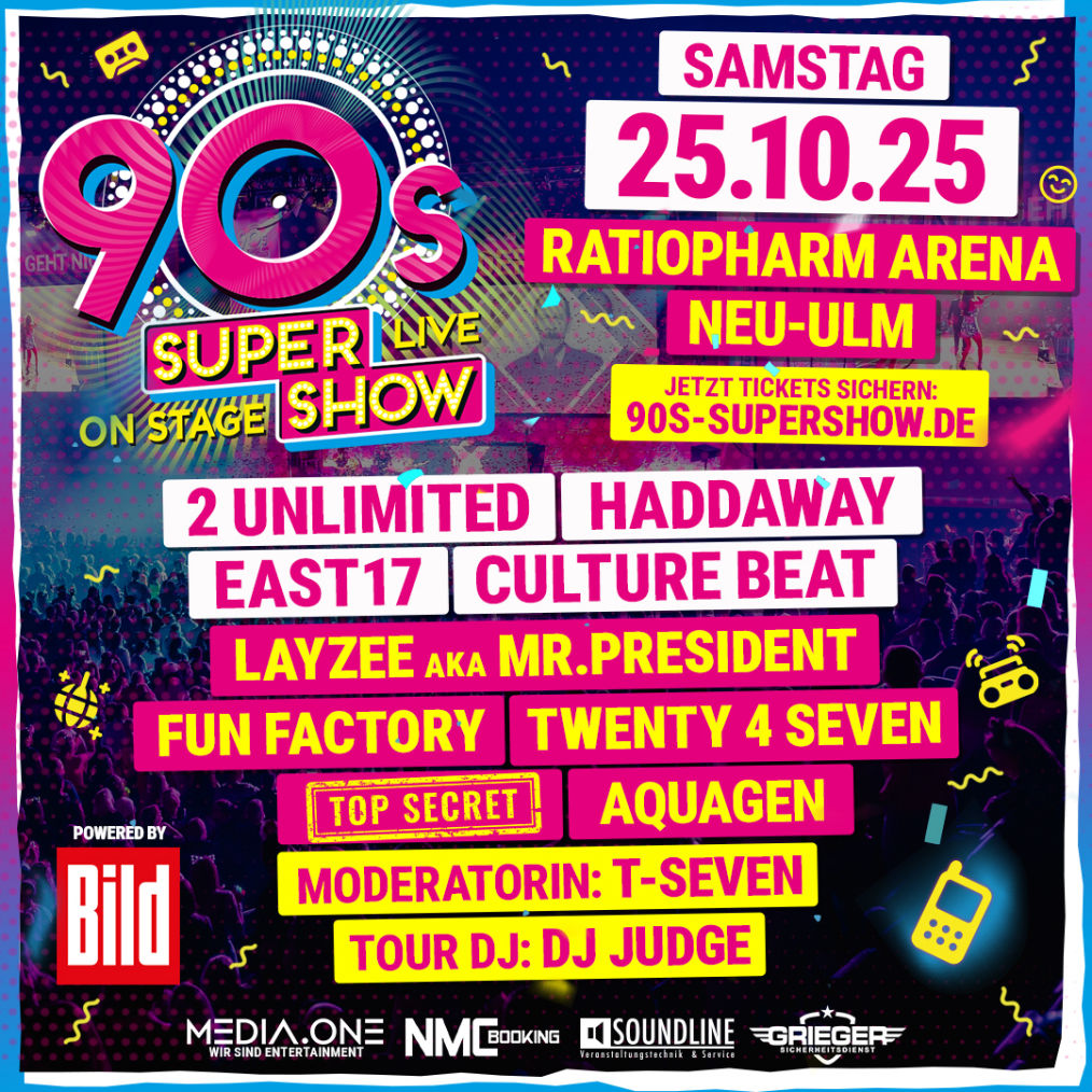 90s Super Show Ulm | Die größte 90er Party in Oberschwaben